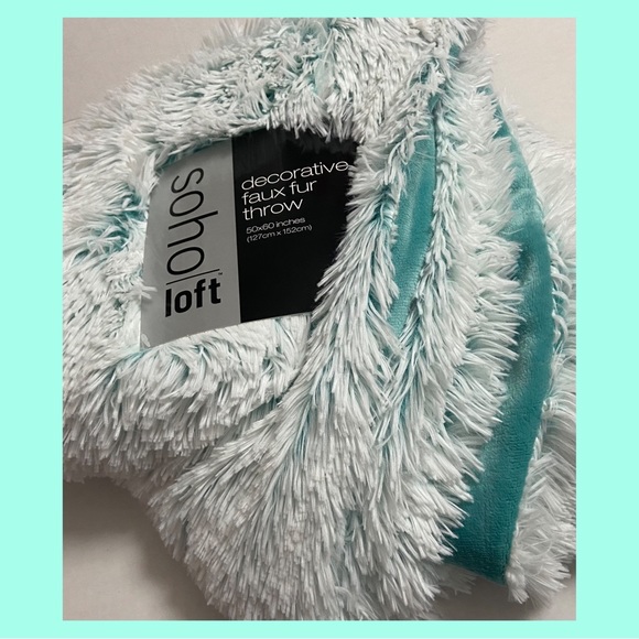 SOHO LOFT | Bedding | Long Shaggy Fluffy Faux Fur Throw Blanket 5 X 60 ...